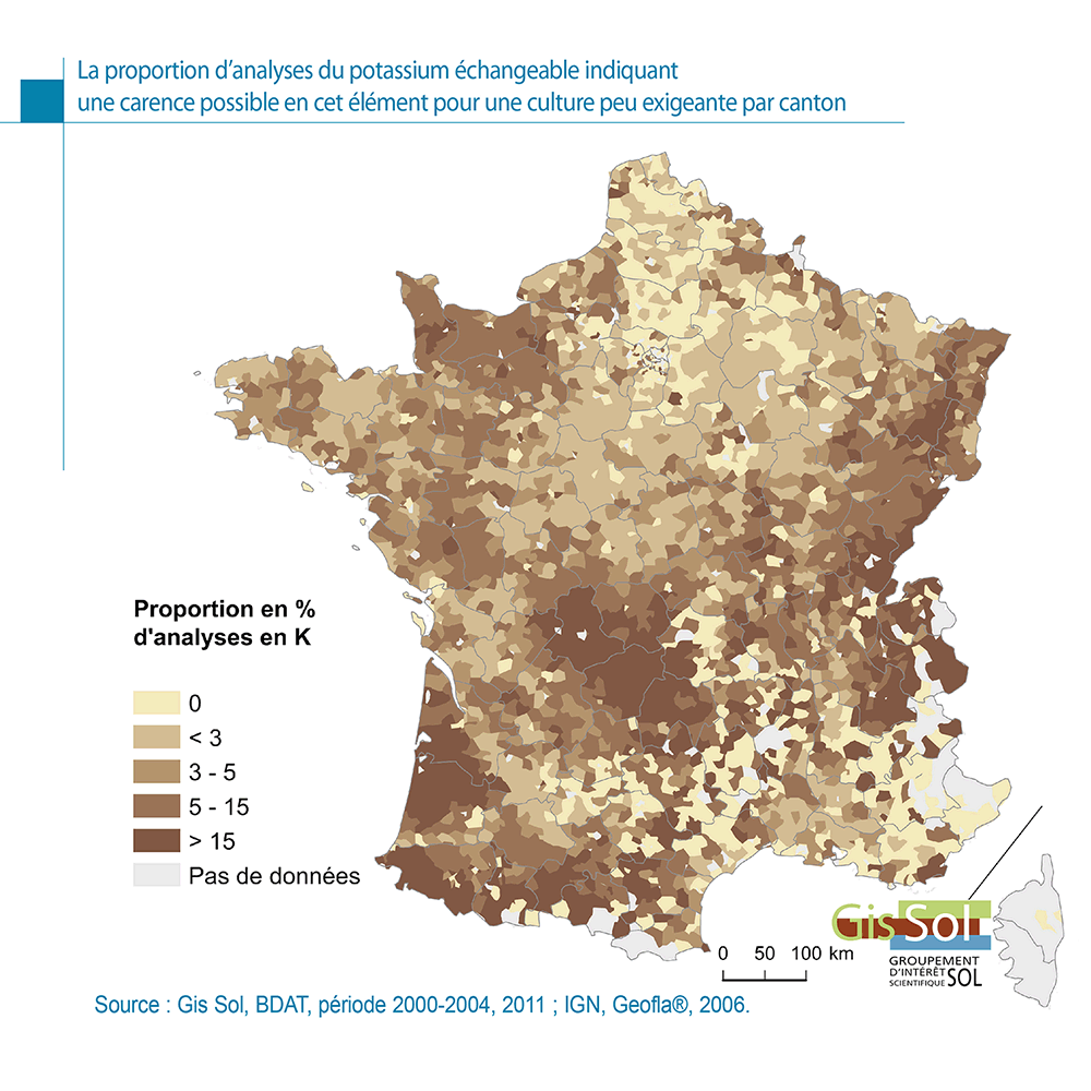 La proportion d’analyses du potassium...