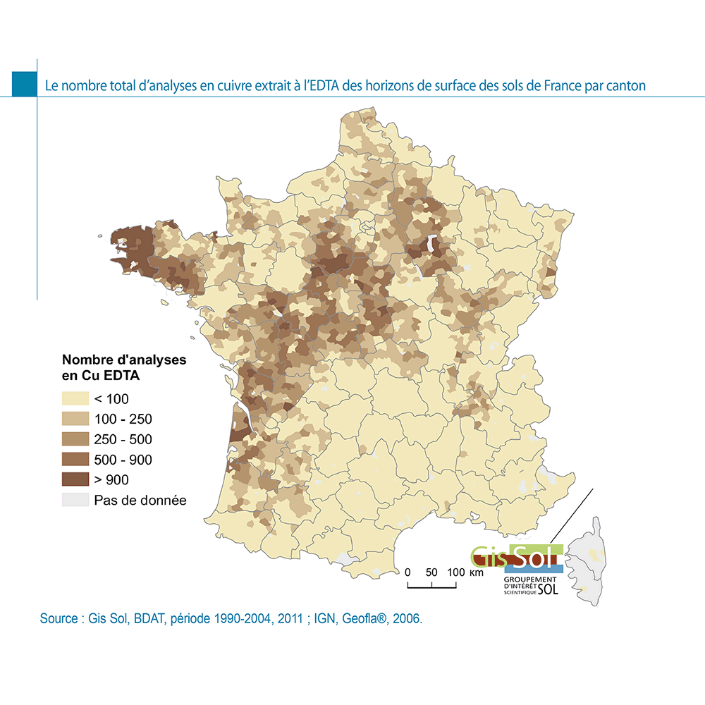 Le nombre total d’analyses en cuivre...